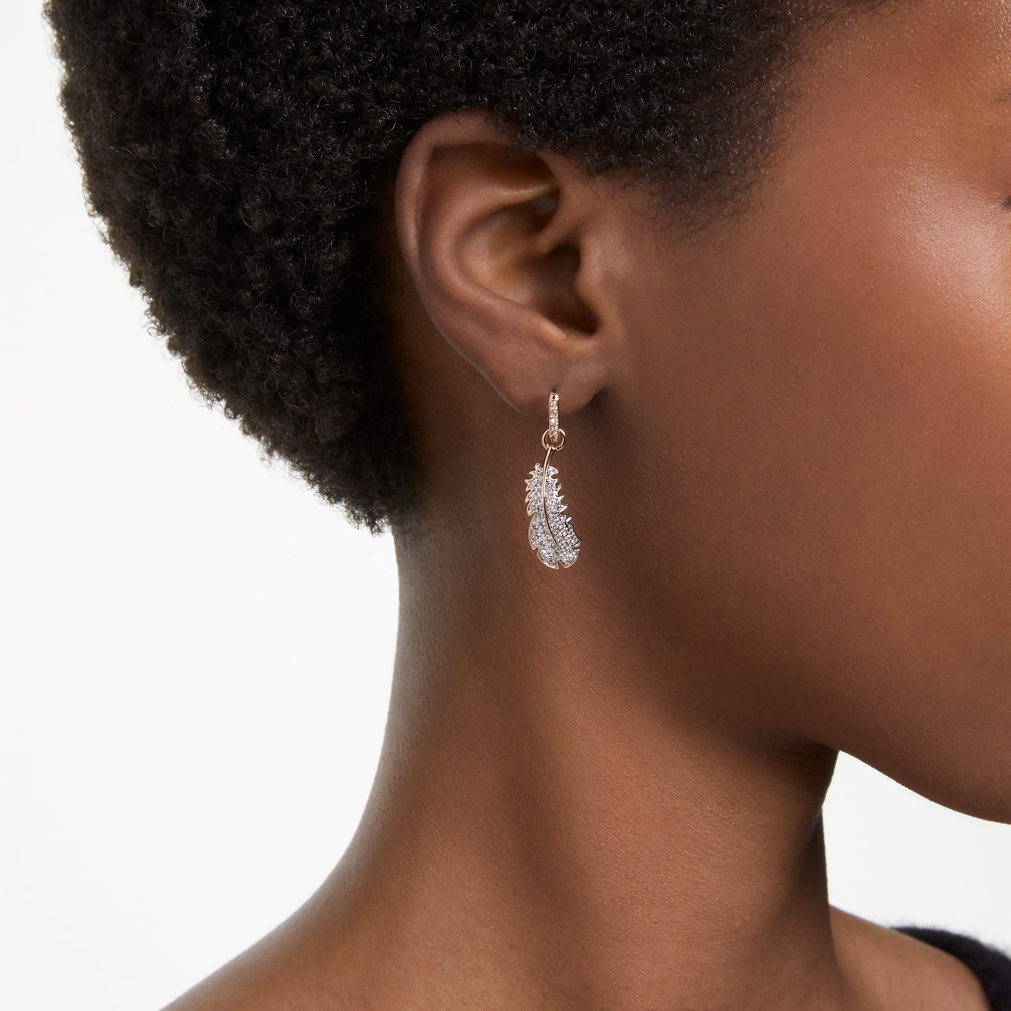 Swarovski earrings feather store